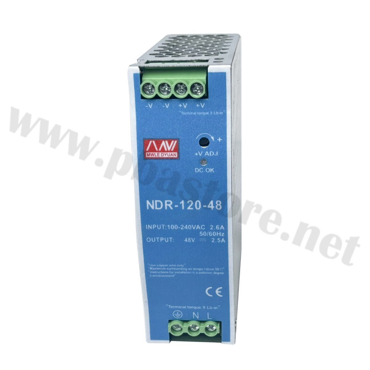 Industrial Power Supply M_NDR-120-48 48V 120W 2.5A (Rail Type) เป็นอุปกรณ์จ่ายไฟแบบ DIN Rail ...